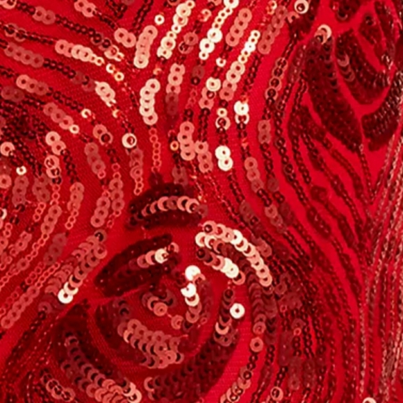 Tadashi Shoji | Dresses | Nwt Swirled Sequin Dress Rose Red Dynamite ...